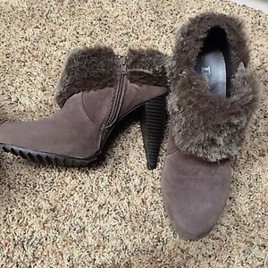 Limelight | Shoes | Taupe Suede Bootie | Poshmark